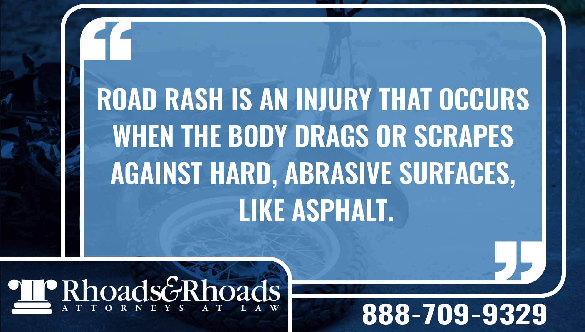 Road Rash From Motorcycle Accident in Kentucky