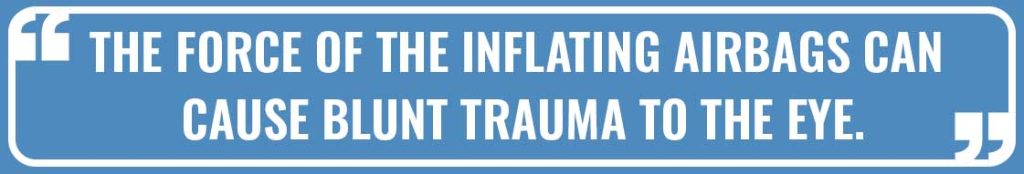 Airbag Dust in Eyes from Car Accident Causing Injury