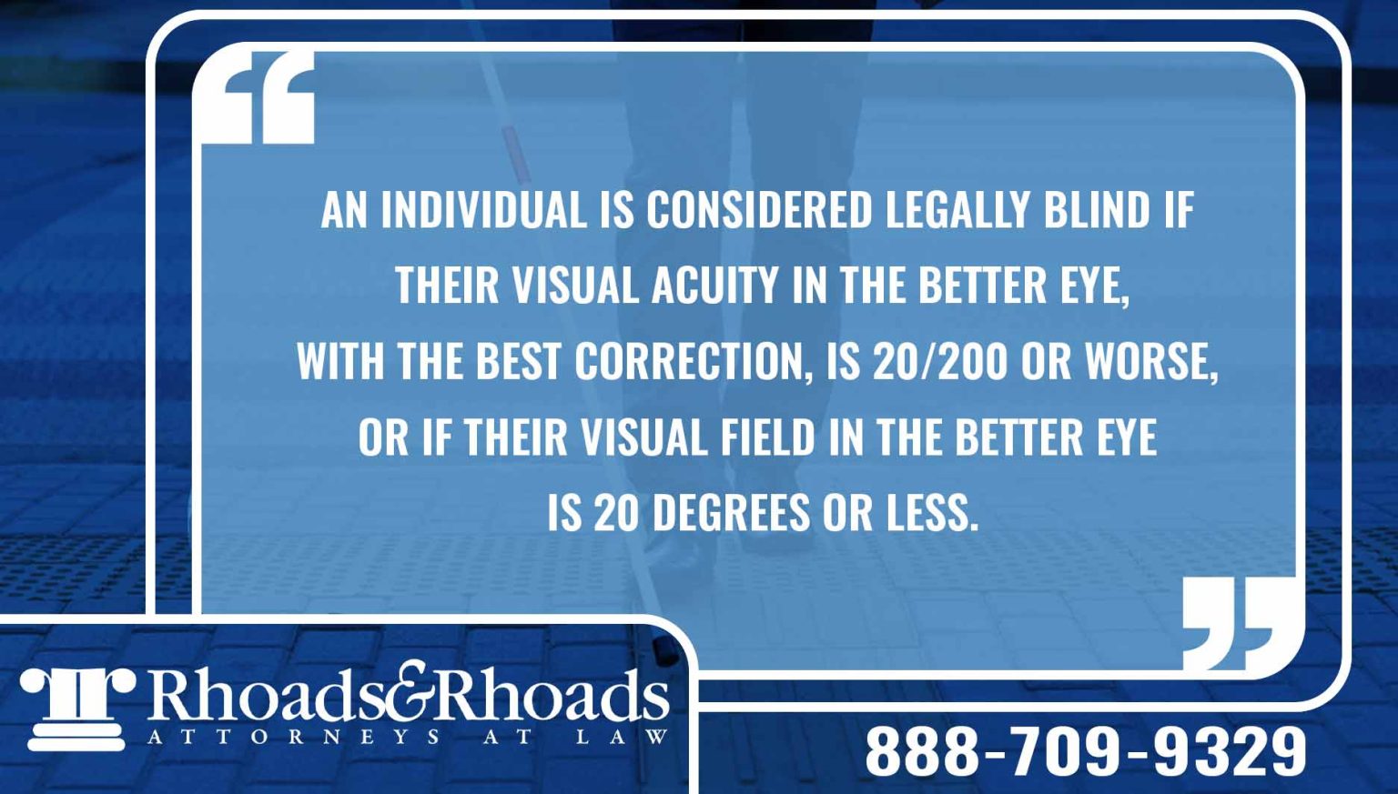 Does Legally Blind Qualify for Disability?