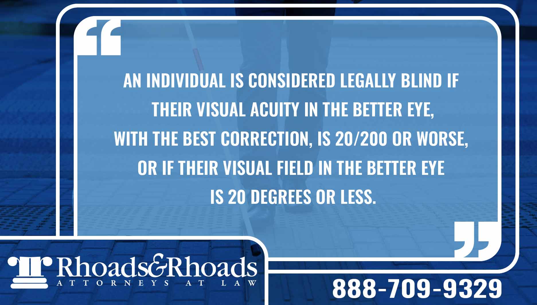 Does Legally Blind Qualify for Disability?